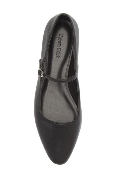 Open Edit Regina Mary Jane Pointed Toe Flat In Black | ModeSens