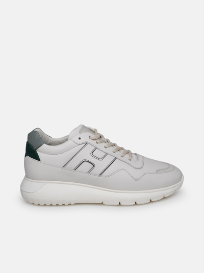 Hogan Interactive 3 White Leather Sneakers In Ivory | ModeSens