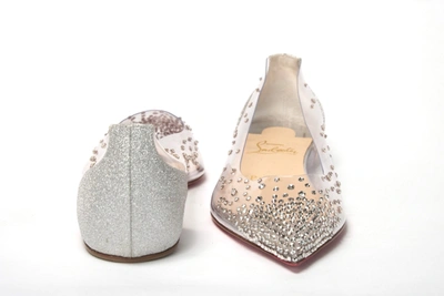 Christian Louboutin Silver Crystals Flat Point Toe Shoe | ModeSens