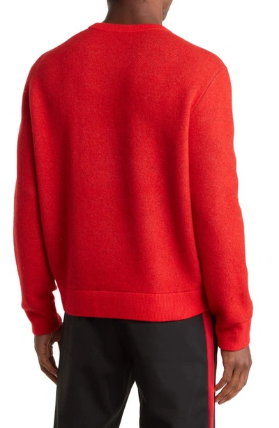 Hugo Relaxed-fit Wool-blend Sweater With Handwritten Logo In Light Pink ...