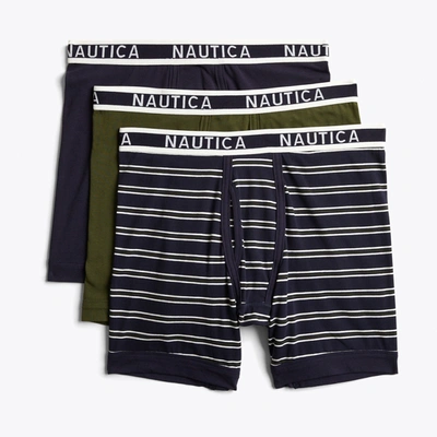 Nautica Mens Stretch Boxer Briefs, 3-pack In Multi | ModeSens