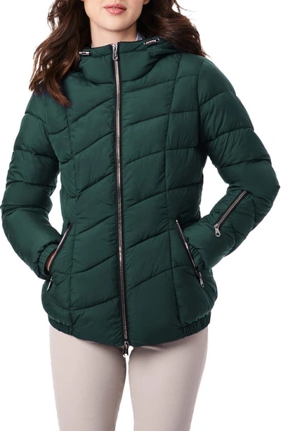 Bernardo Wave Quilted Jacket In Dark Forest | ModeSens