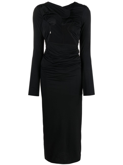 Christopher Esber Black Venus Cut-out Dress | ModeSens