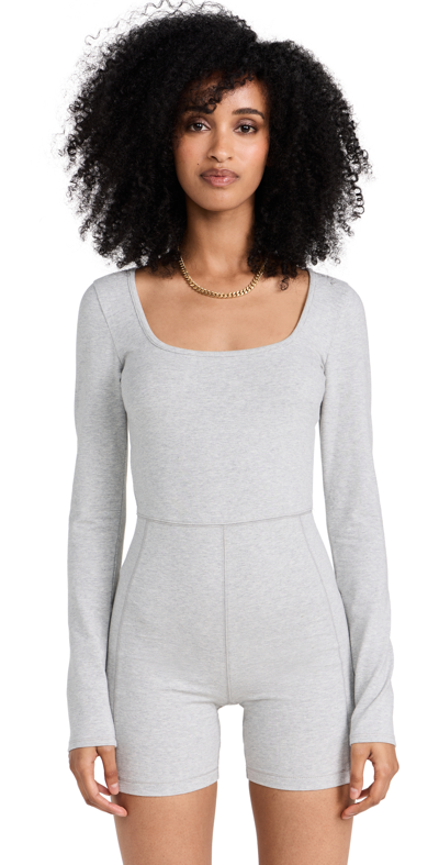 Mwl By Madewell Contra Long Sleeve Unitard In Heather Gym Class Grey ...