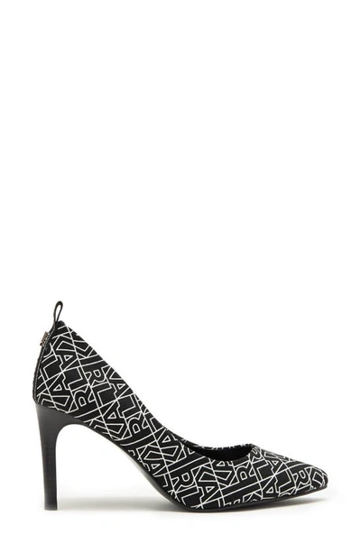 Karl Lagerfeld Glora Logo Knit Pump In Black/ White | ModeSens