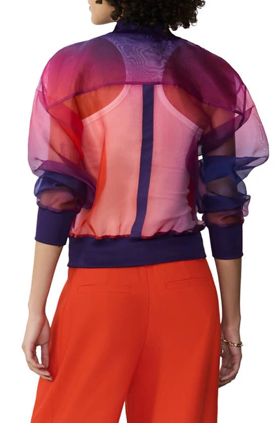 Gstq Sunset Sheer Bomber Jacket In Sunset Gradient | ModeSens