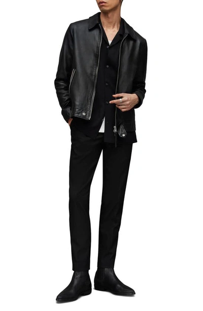 Allsaints Regis Leather Jacket In Black | ModeSens