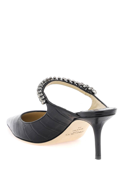 Jimmy Choo Bing 65 Embellished Leather Mules In Black | ModeSens