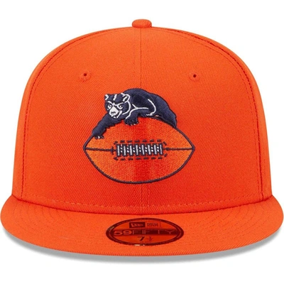 New Era Orange Chicago Bears Throwback Main 59fifty Fitted Hat | ModeSens