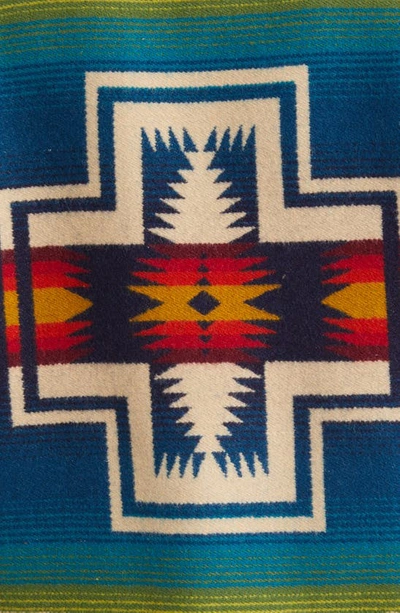 Pendleton Jacquard Virgin Wool Blend Bomber Jacket In Royal Blue ...