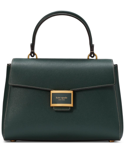 Kate Spade New York Katy Textured Leather Small Top Handle In Rock ...