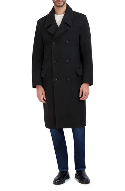 Cole Haan Stretch Longline Peacoat In Black | ModeSens