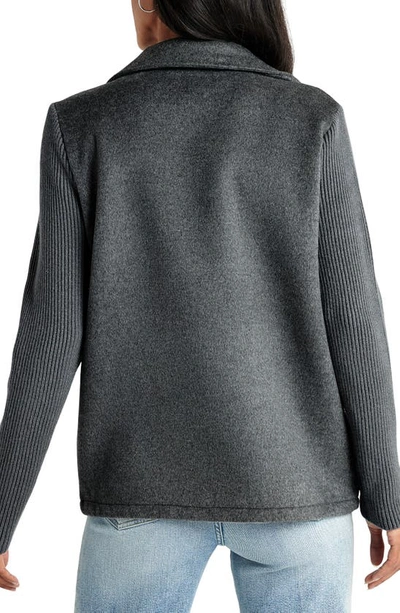 Splendid Singrid Double Breasted Wool Blend Jacket In Heather Grey | ModeSens