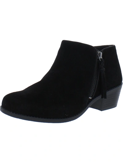 Vionic Shyanne Womens Suede Ankle Booties In Black | ModeSens