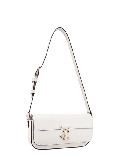Jimmy Choo Mini Leather Avenue Shoulder Bag In White | ModeSens