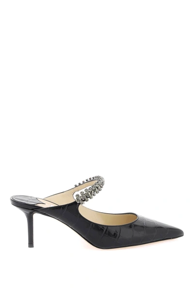 Jimmy Choo Bing 65 Embellished Leather Mules In Black | ModeSens