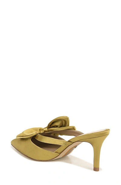 Sam Edelman Veranda Mule Pump Dark Pear Satin In Yellow | ModeSens