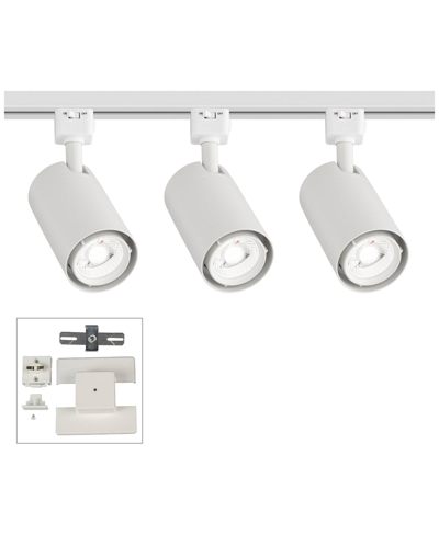 Pro Track 3-light White Cylinder 15w Led Floating Canopy Track Kit ...
