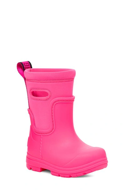 Ugg Kids' Droplet Waterproof Rain Boot In Taffy Pink | ModeSens