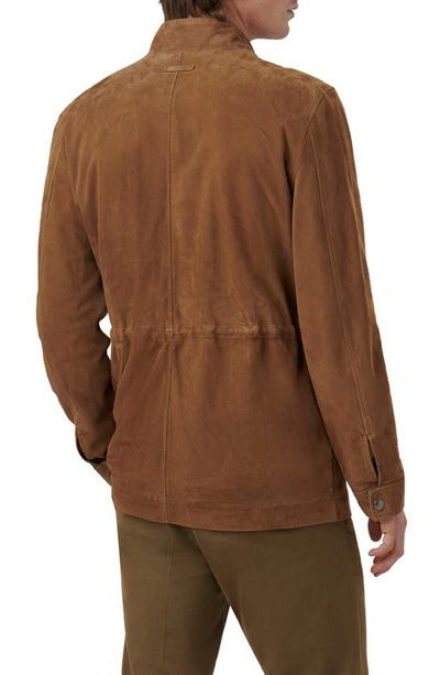 Bugatchi Men's Leather Field Jacket In Tobacco | ModeSens