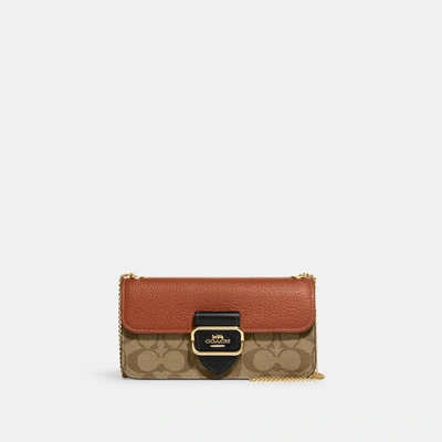 Coach Outlet Large Morgan Square Crossbody In Colorblock Signature ...