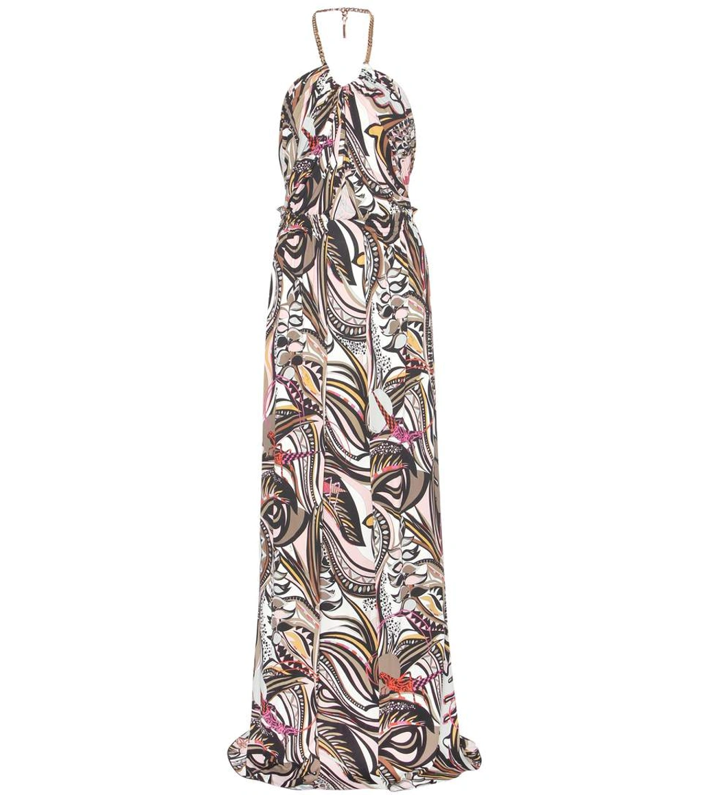 Emilio Pucci Printed Halter Top Dress | ModeSens