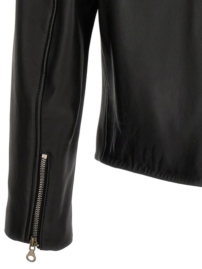Diesel L-metal Zip-up Sheepskin Jacket In Black | ModeSens