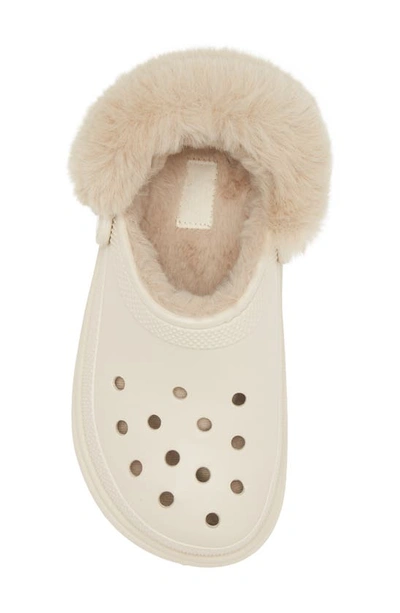 Crocs Gender Inclusive Stomp Faux Fur Platform Clog In Stucco | ModeSens