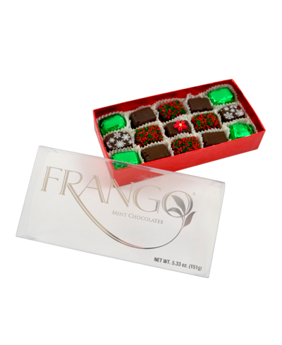 Frango Chocolates Holiday Deco Dark Mint 15 Piece Box Of Chocolates In ...