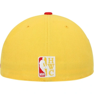 Mitchell & Ness Men's Yellow, Red Atlanta Hawks Hardwood Classics 25th ...