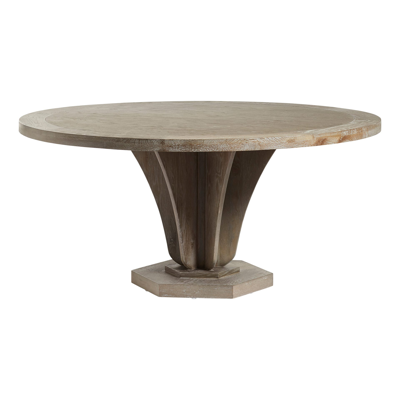 Oka Large Round Allegro Dining Table - Burnt Oak | ModeSens