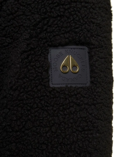 Moose Knuckles Zip-front Fleece Jacket In Black | ModeSens