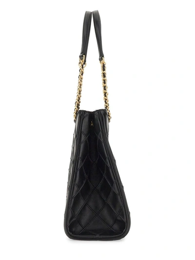 Tory Burch Fleming Soft Chain Tote Bag Black | ModeSens