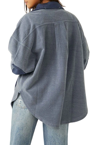 Free People We The Free Ruby Fleece Shirt Jacket In Oceana Blue | ModeSens