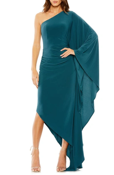 Mac Duggal One Shoulder Gown In Ocean Modesens