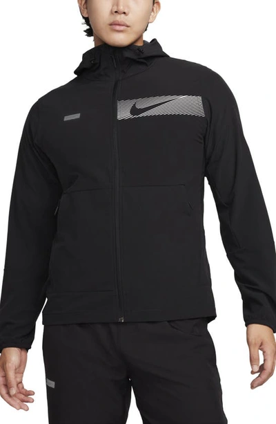 Nike Repel Unlimited Dri-fit Water Repellent Hooded Jacket In Black ...