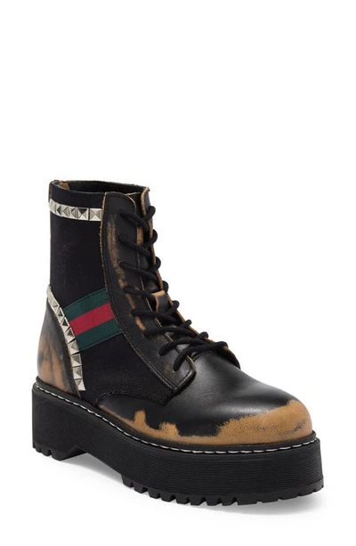 Steve Madden Burner Lug Sole Platform Boot In Black Multi | ModeSens