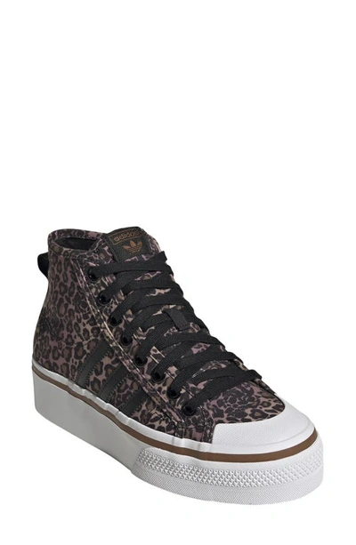 Adidas Originals Nizza Mid Platform High Top Sneaker In Black | ModeSens