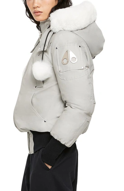 Moose Knuckles Debbie Bomber Jacket Wintercoat In Storm Grey | ModeSens