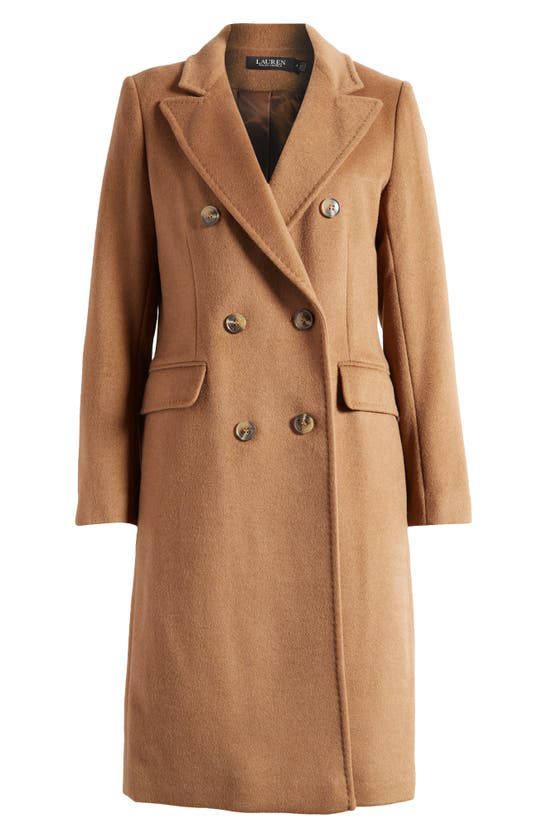 Never Pay Full Price for Double Breasted Wool Blend Coat In New Vicuna