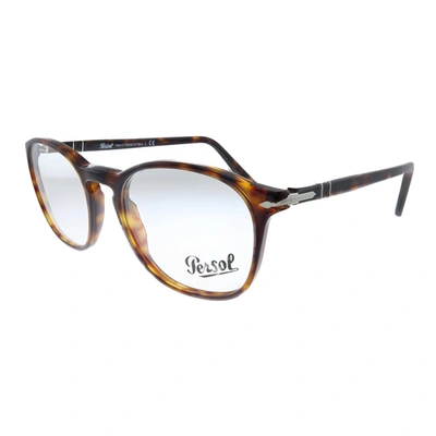 Persol Po 3007v 24 52mm Unisex Square Eyeglasses 52mm In Brown | ModeSens