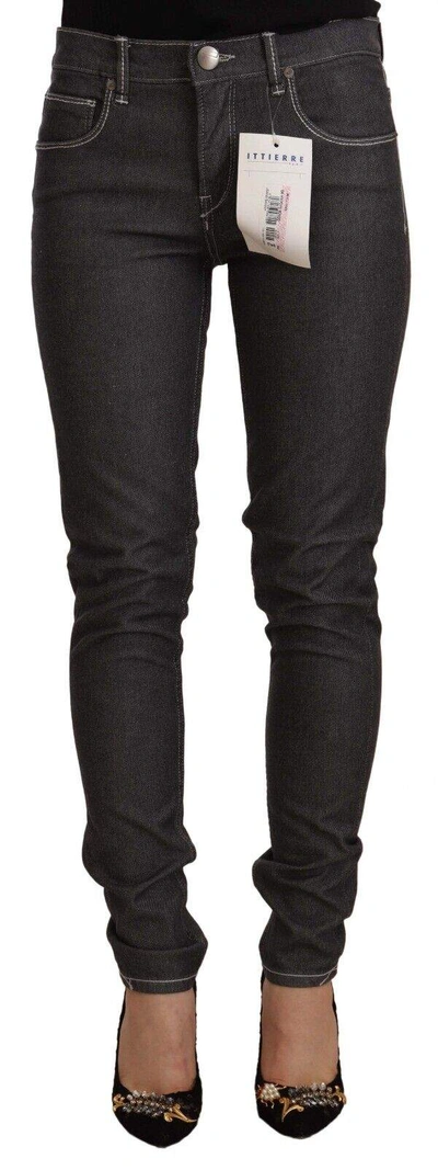 Acht Black Low Waist Skinny Denim Slim Fit Jeans | ModeSens