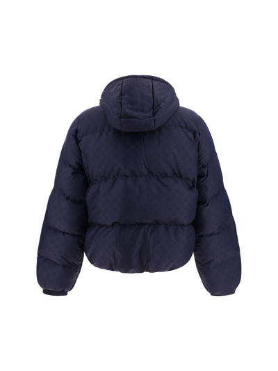 Daily Paper Ravan Monogram Puffer Jacket In Navy | ModeSens