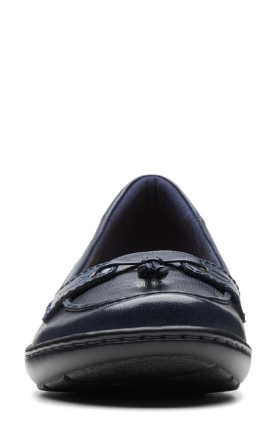 Clarks Cora Haley Loafer In Navy Leather | ModeSens