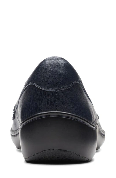 Clarks Cora Haley Loafer In Navy Leather | ModeSens