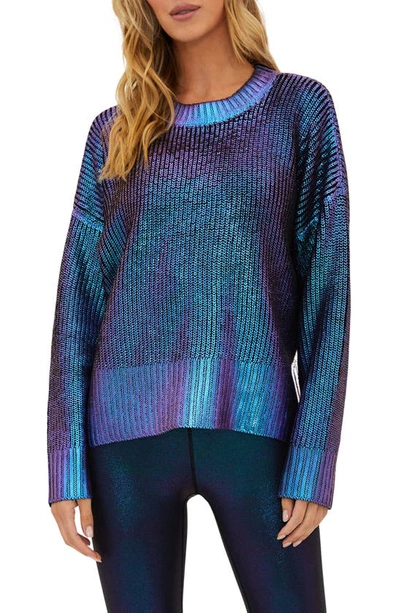 Beach Riot Callie Metallic Sweater In Galaxy Shine | ModeSens