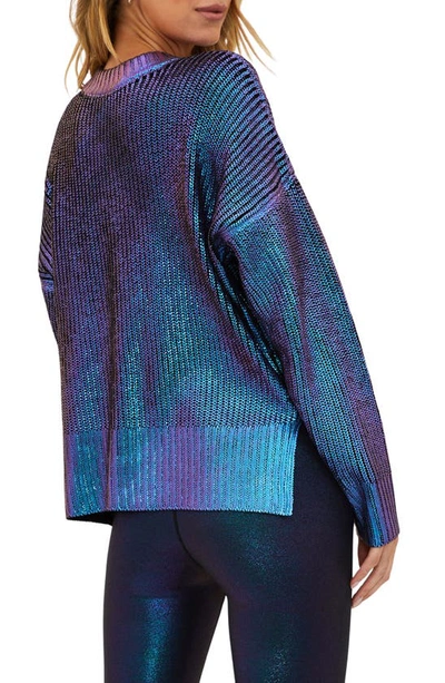 Beach Riot Callie Metallic Sweater In Galaxy Shine | ModeSens