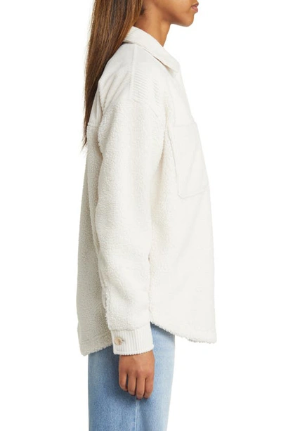Thread & Supply High Pile Fleece Shacket In Ivory | ModeSens
