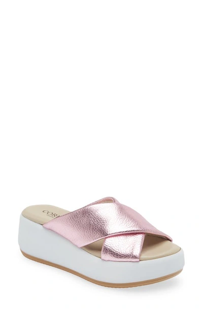 Cordani Charley Platform Wedge Sandal In Fuchsia | ModeSens