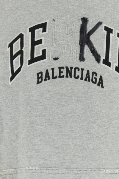 Balenciaga Be Kind Round Oversized Hoodie In Grey/black | ModeSens
